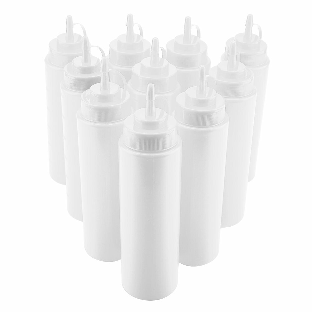 720 мл 10шт / установленные пластиковые приправы дозатор для соуса масляный крем -виноград (белый)