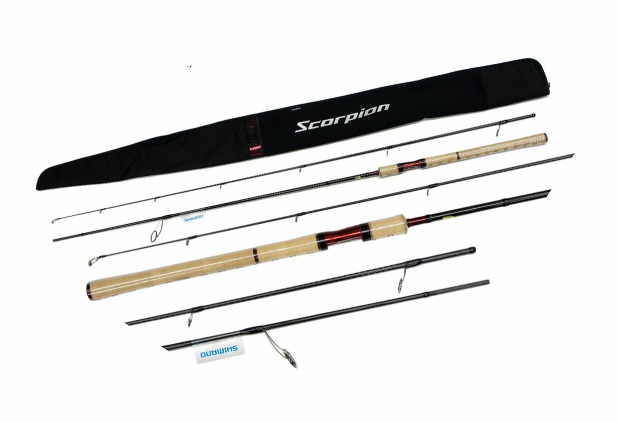 Спиннинг SHIMANO Scorpion 2702R-2, штекерный, 2 секции, карбон, черный — фото 1
