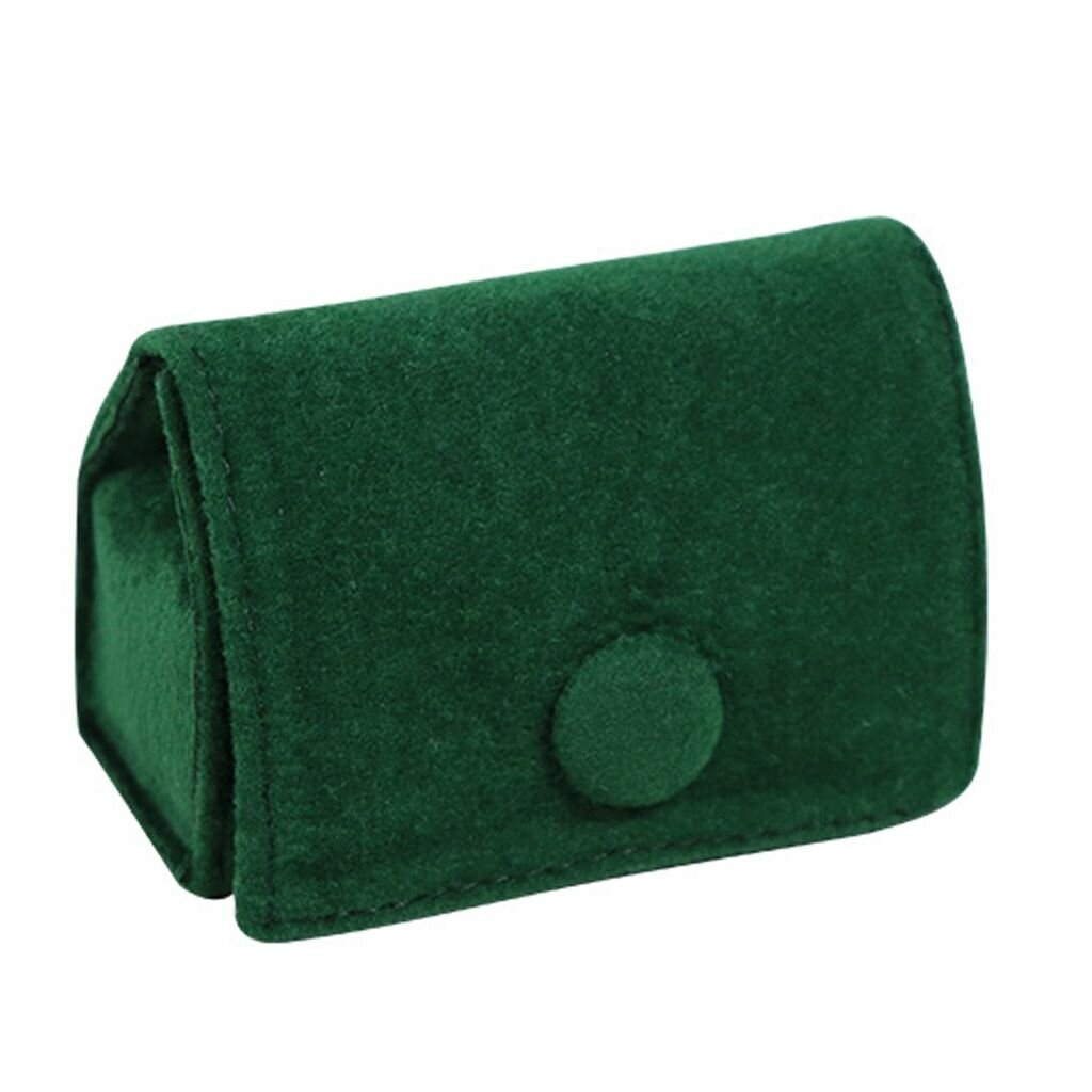 Переносная коробка для хранения колец и сережек-темно-зеленый