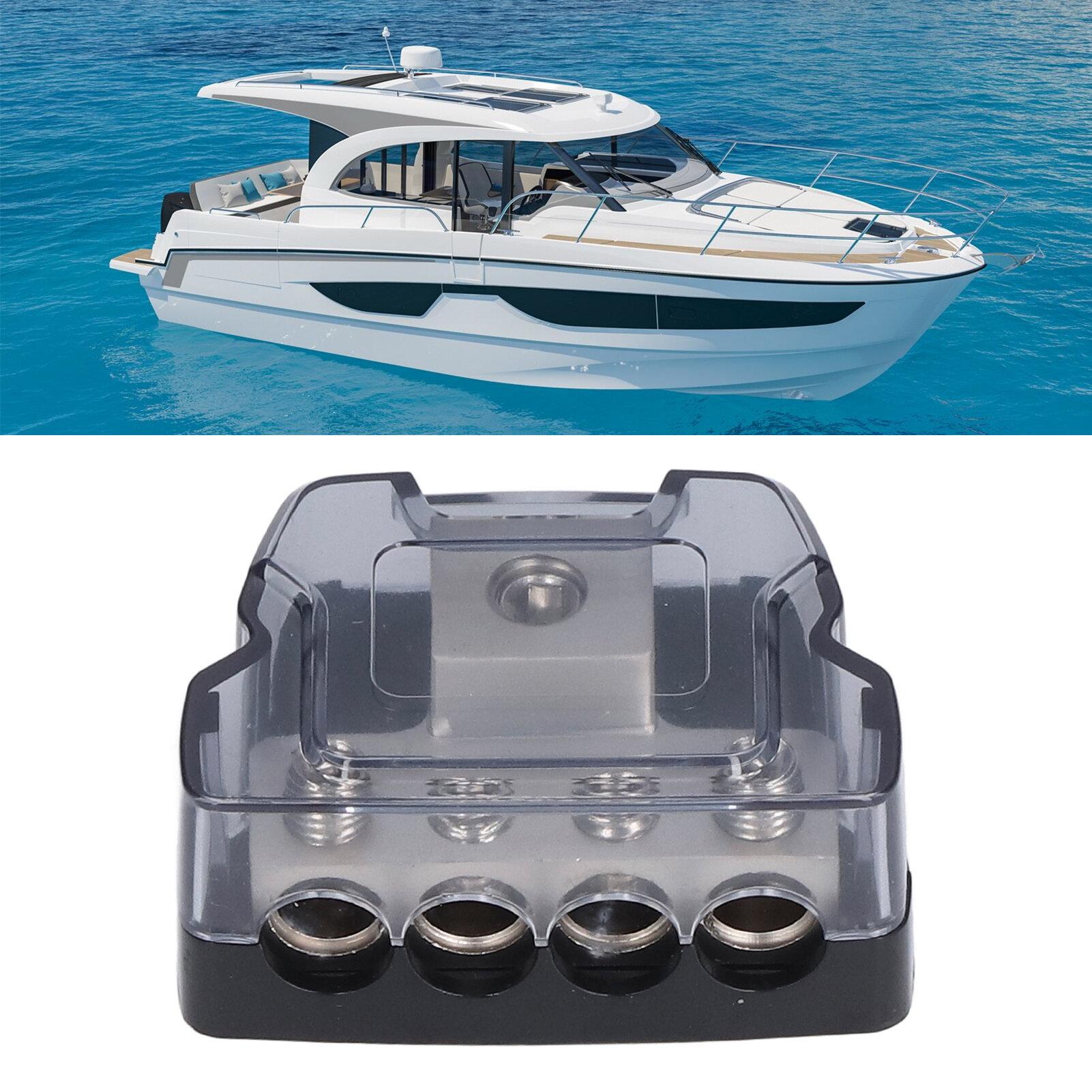 4-полосный блок распределения питания, держатель предохранителя усилителя, распределитель заземления, разветвитель, автомобильный аудиоусилитель