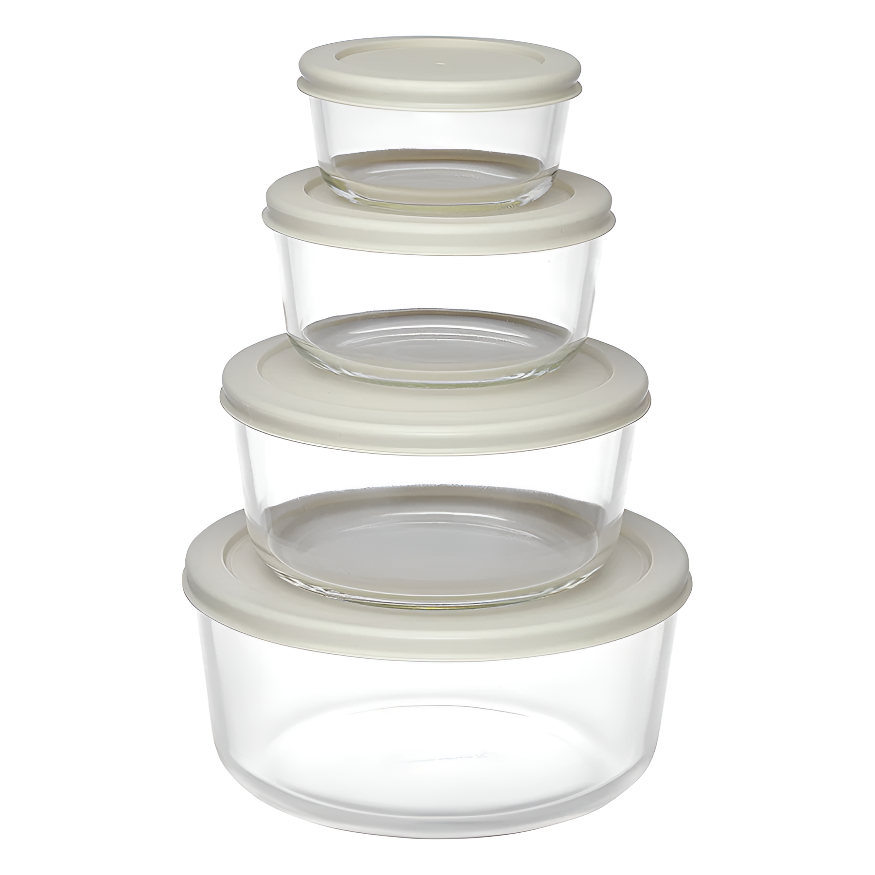 Набор контейнеров для запекания и хранения круглые Smart Solutions, с крышками, серые, 4 шт.