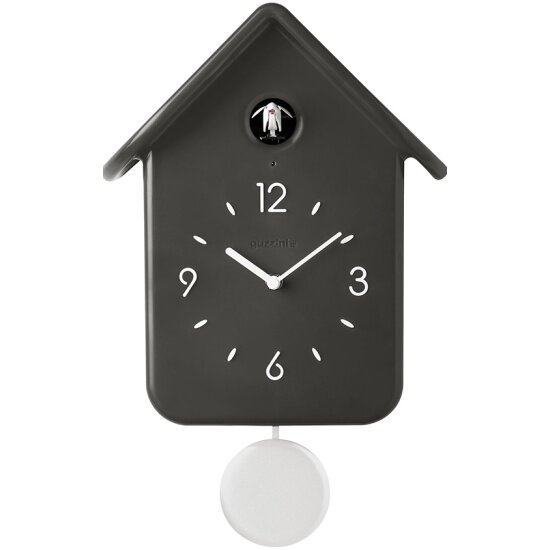 Часы с кукушкой Guzzini QQ 24,5x12х38 см, пластик, черный (168650209)