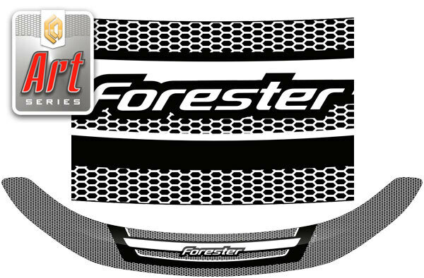 Дефлектор капота для Subaru Forester 2008-2012 Серия Art графит