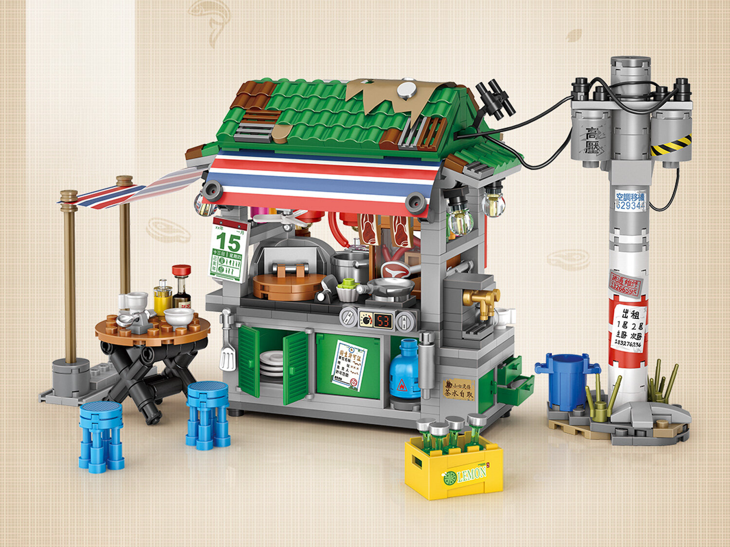 Конструктор LOZ IDEAS "Японский Прилавок с морепродуктами" 1292_MK, 3D, 734 дет, 6+ HLDZ