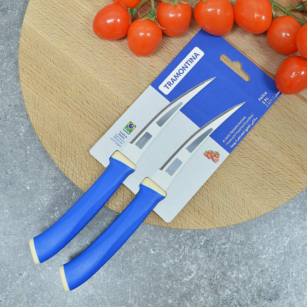 Нож для томатов 10см Tramontina Felice, 2 шт, нержавеющая сталь