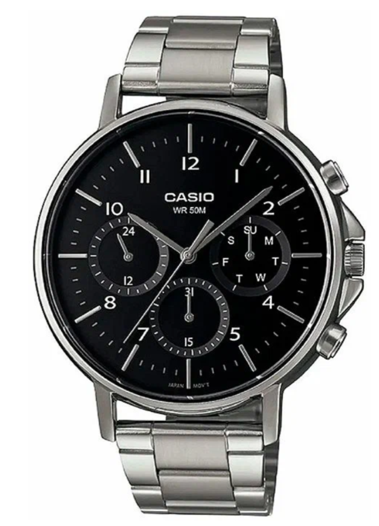 Наручные часы CASIO, серебряный, черный, серый