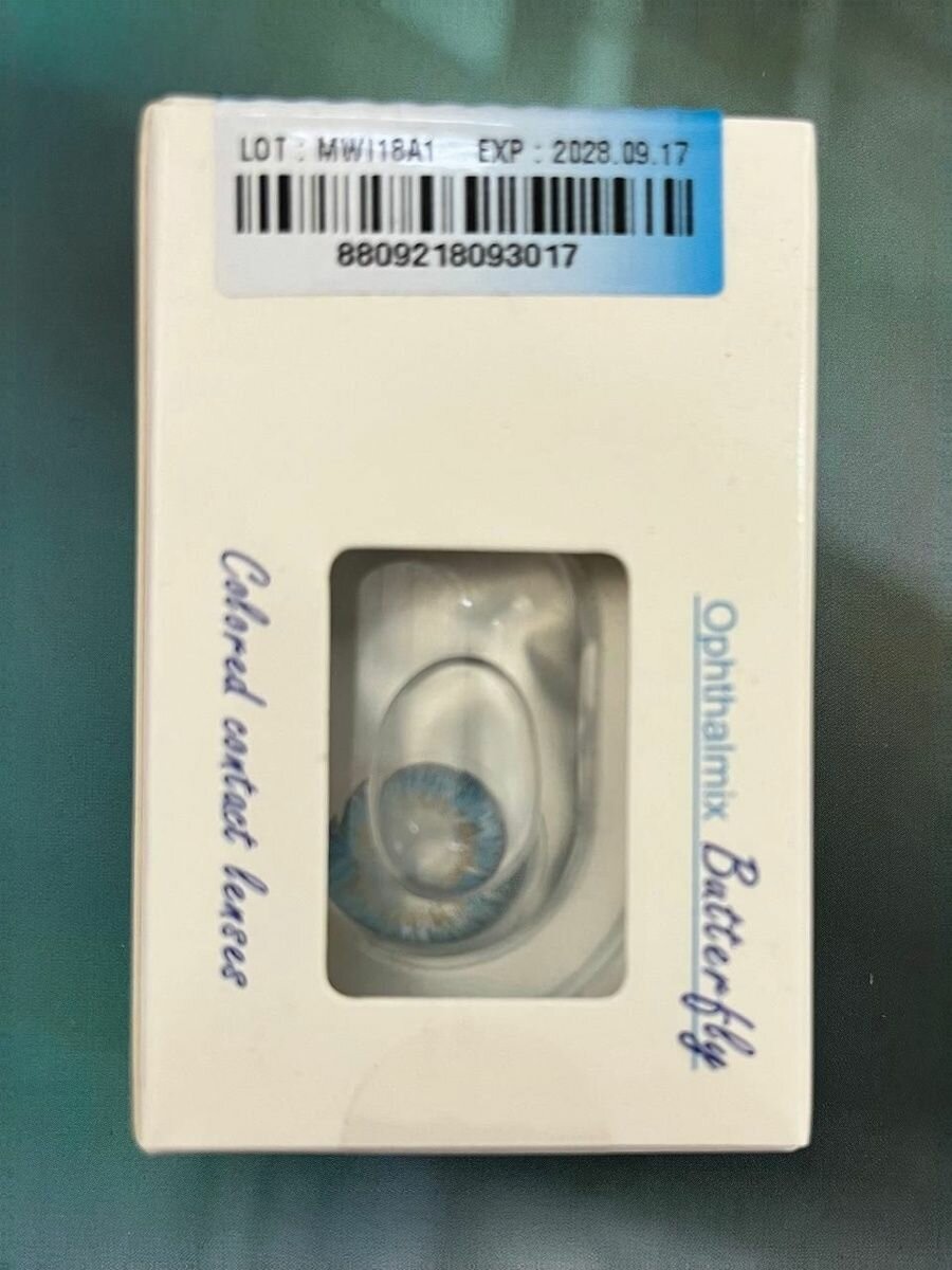 Офтальмикс Батерфляй 3 тона Aqua Blue/3 месяца/2 шт.