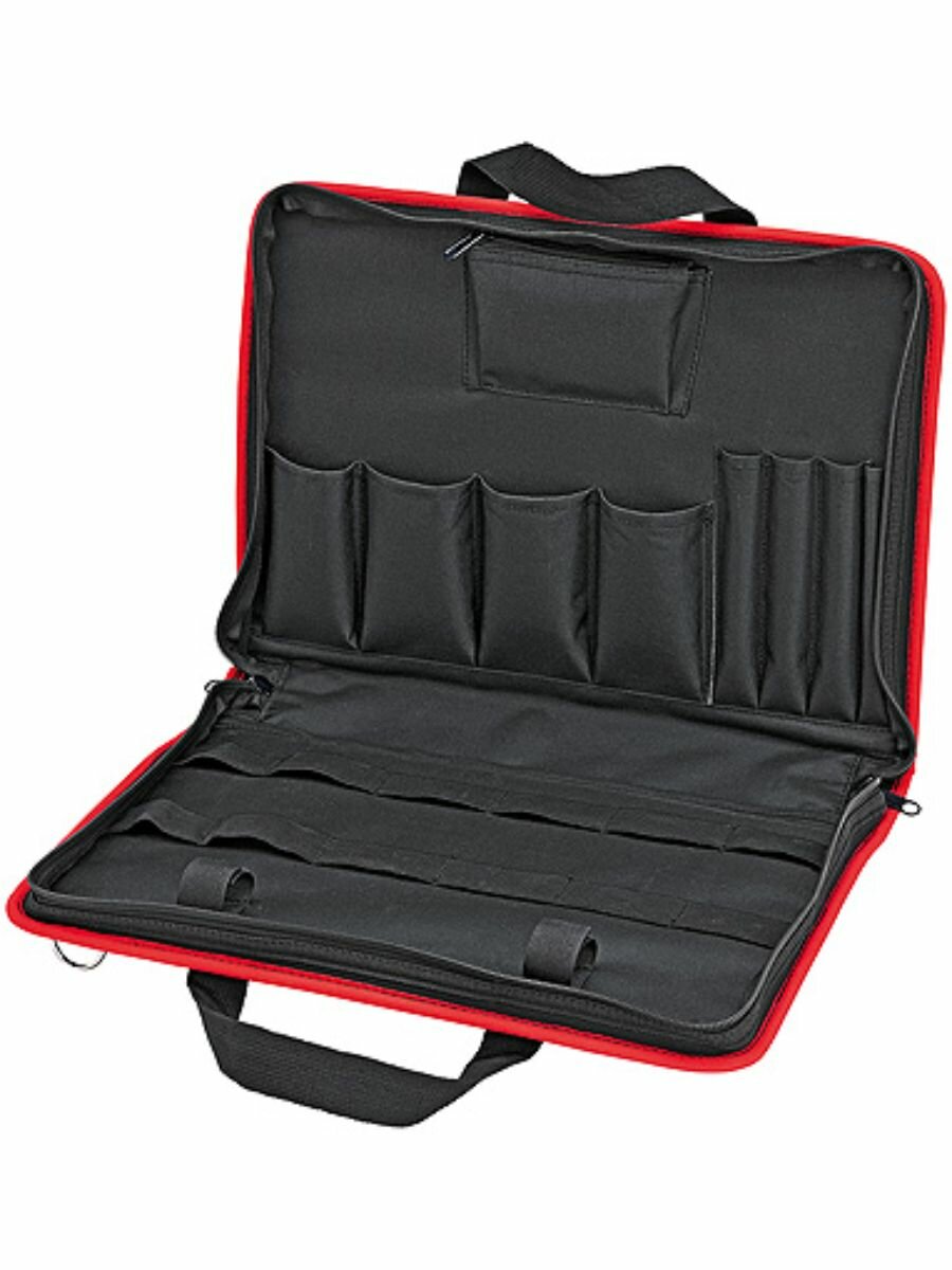 Сумка для инструментов Knipex KN-002111LE, черно- красная, 41 см x 29 см x 6 см