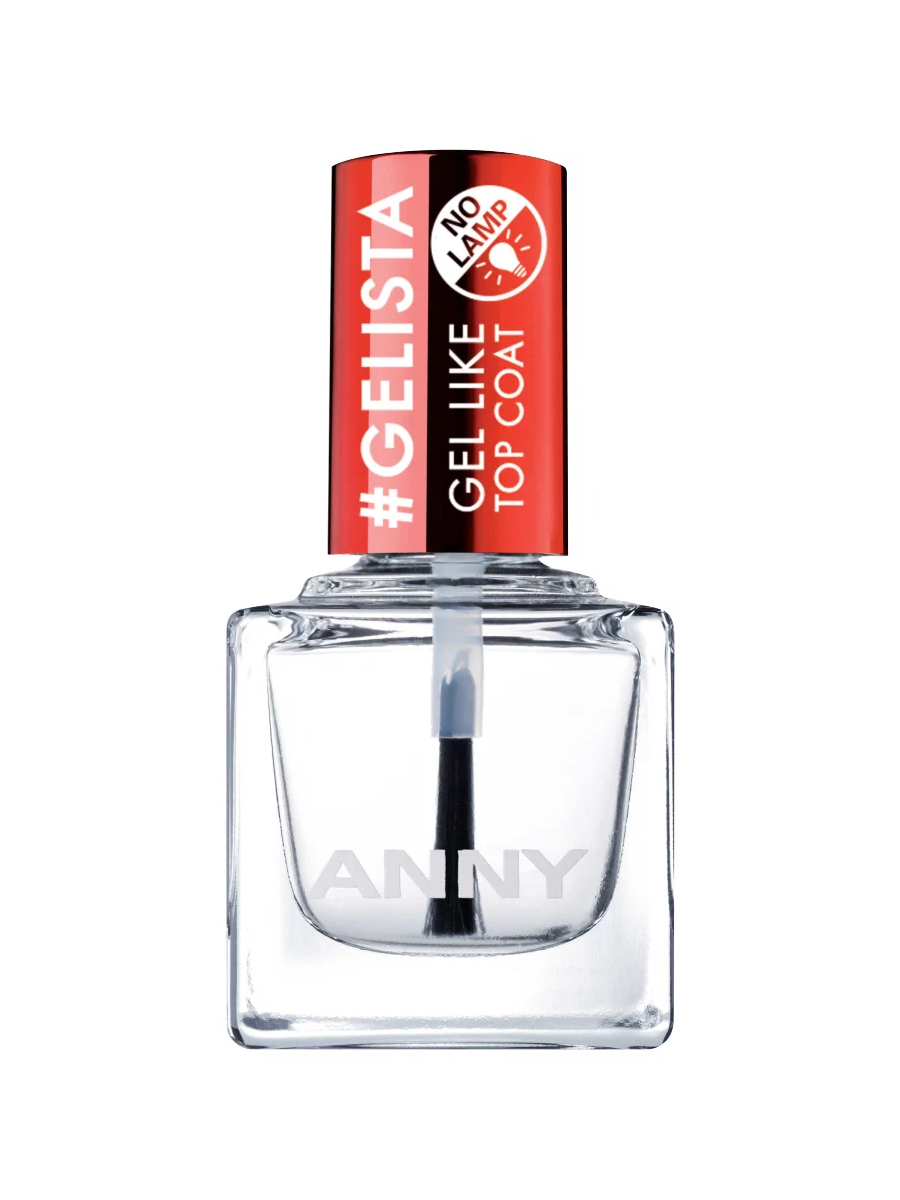 Закрепляющее покрытие для ногтей ANNY Cosmetics Gelista Gel Like с эффектом гелевого лака, 15 мл