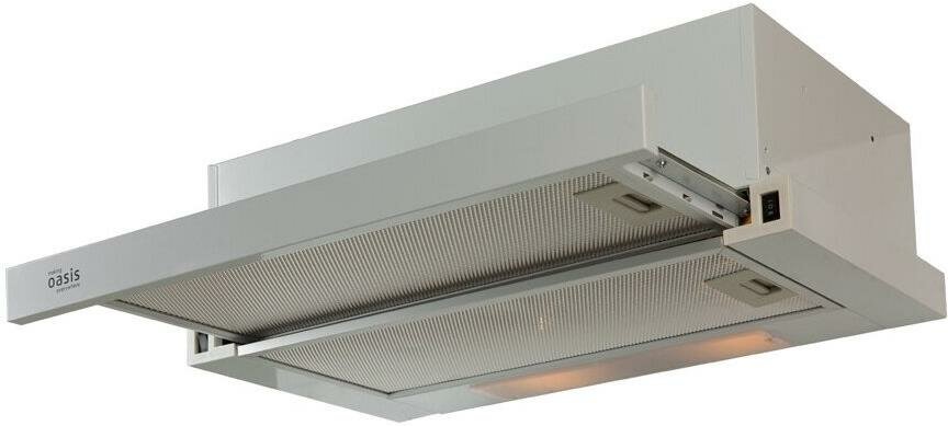 Вытяжка встраиваемая OASIS UV-60W, ширина 60 см, отвод/циркуляция, белый