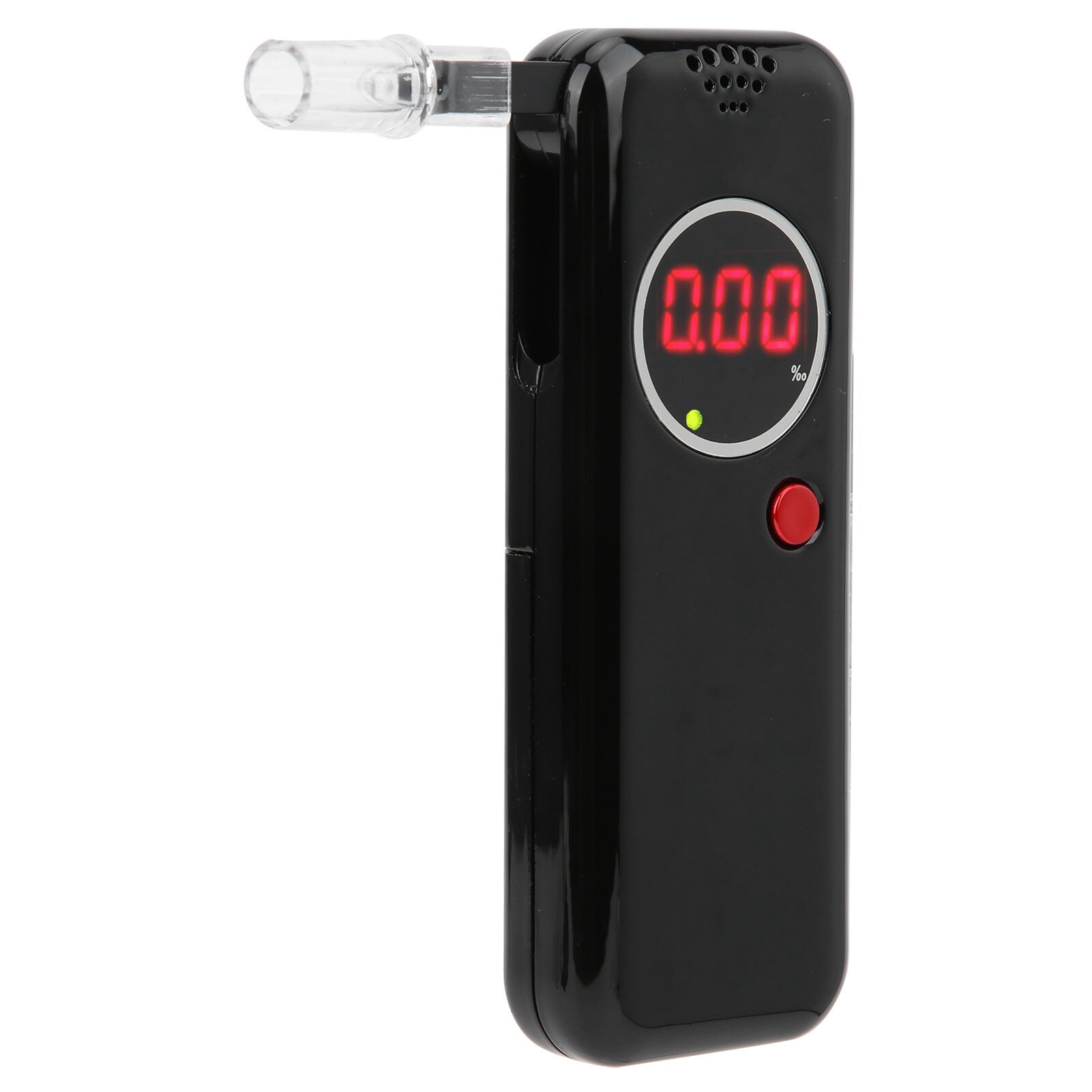 Цифровой тестер дыхания с ЖК-дисплеем Алкотестер Анализатор вождения в нетрезвом виде Тестовый инструмент с выдувной трубкойЧерный