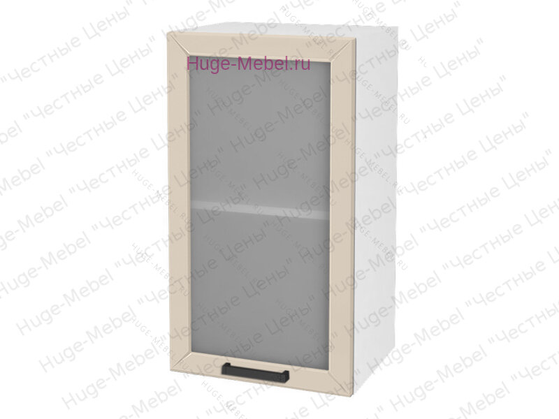 Кухонный шкаф верхний со стеклом 450 Альфа (брюле)