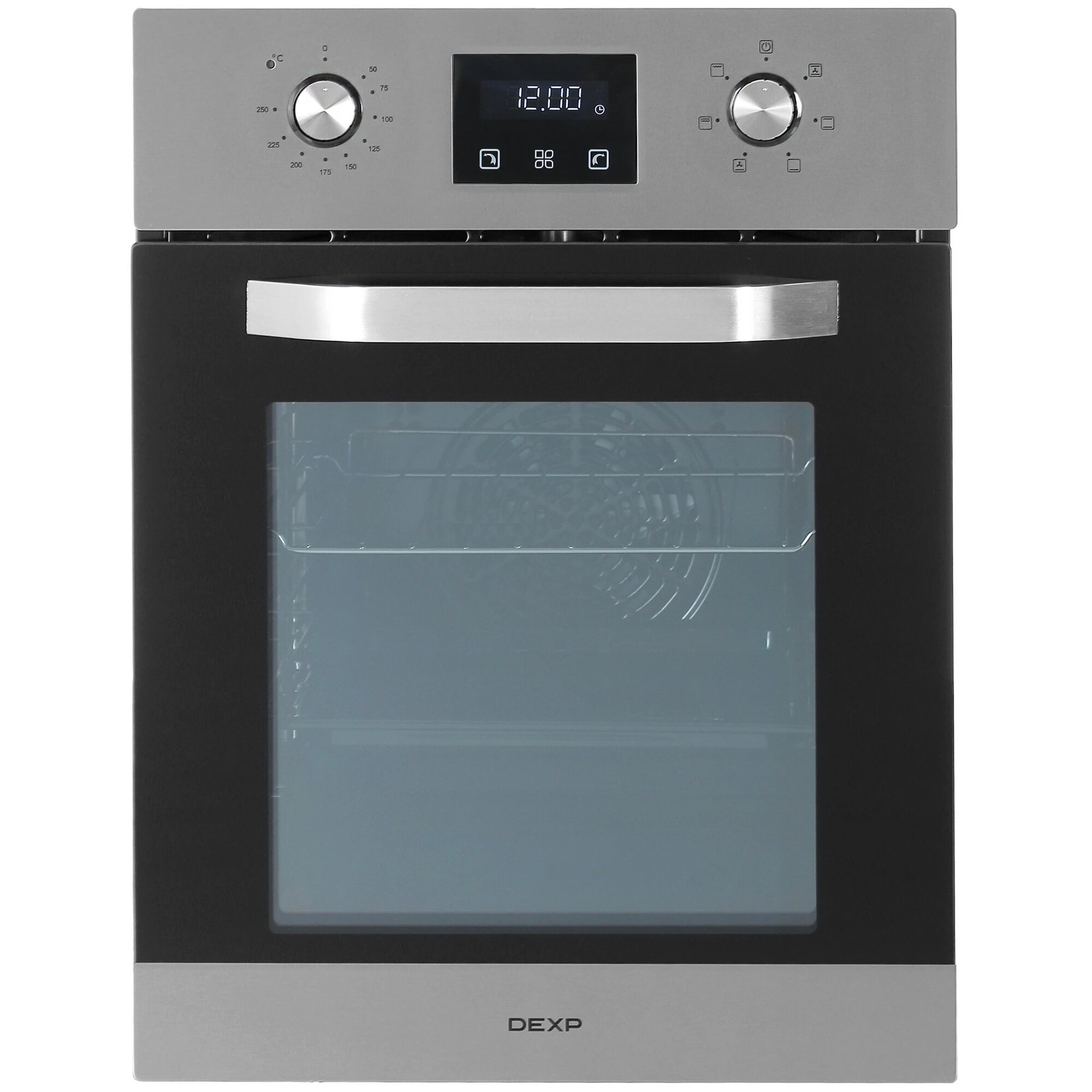 Духовой шкаф DEXP 1YLO45DS, электрический, гидролизная очистка, серебристый, 50 л