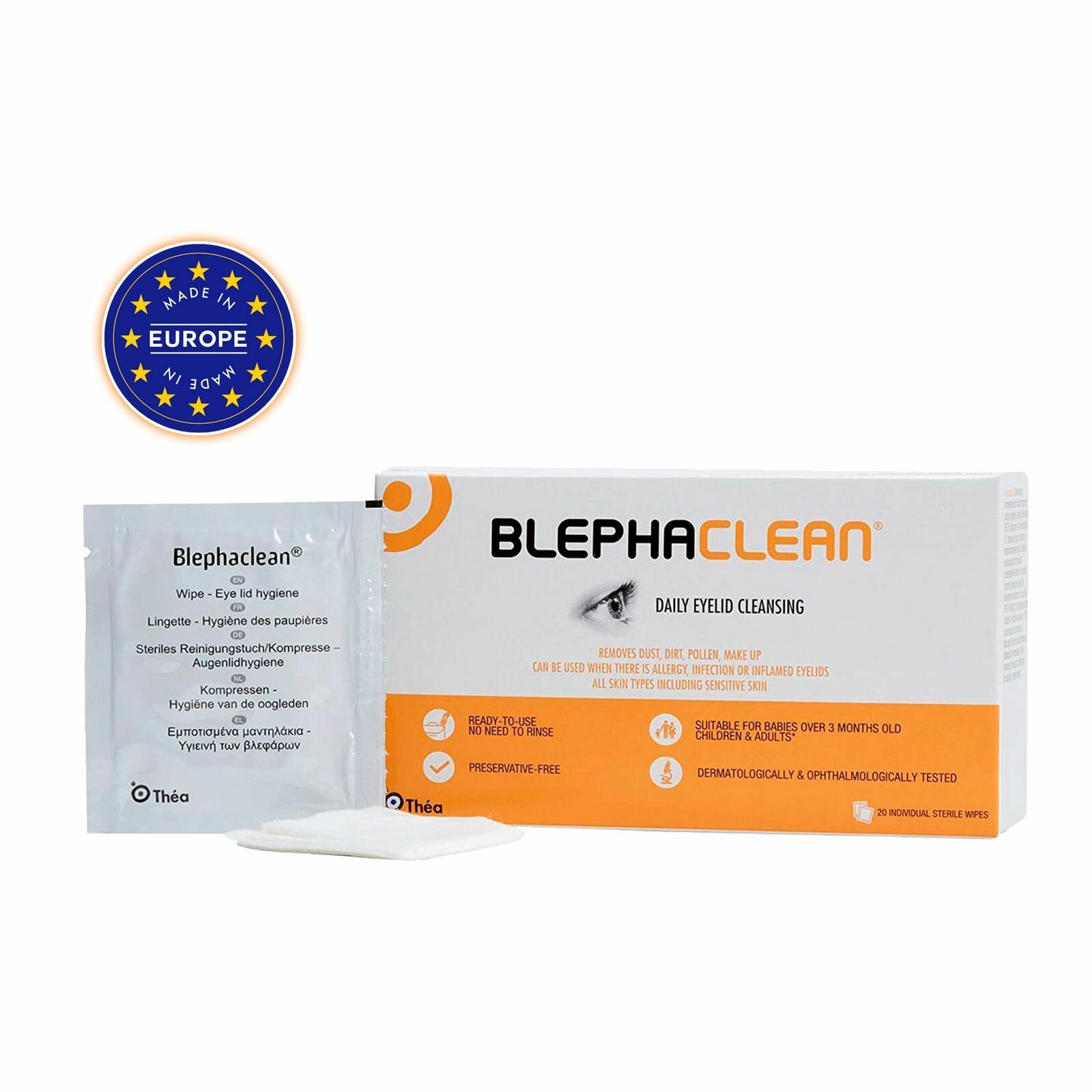 Блефаклин/Blephaclean - салфетки стерильные для гигиены век, 20 шт