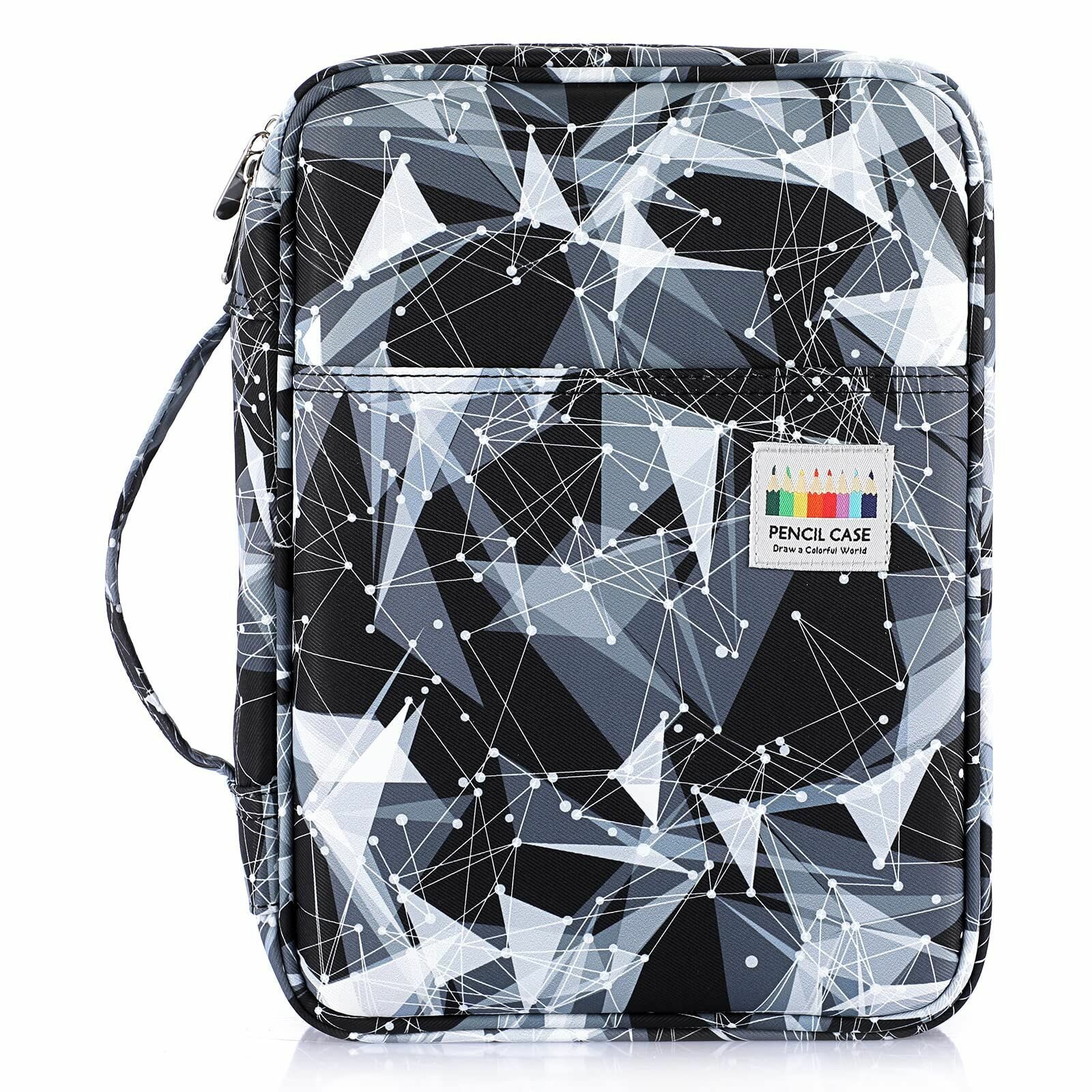 Цветной пенал на 220 слотов, сумка для ручек с застежкой-молнией для художника, органайзер для хранения акварельных карандашей, гелевых ручек, маркеров, большой емкости, удобный держатель