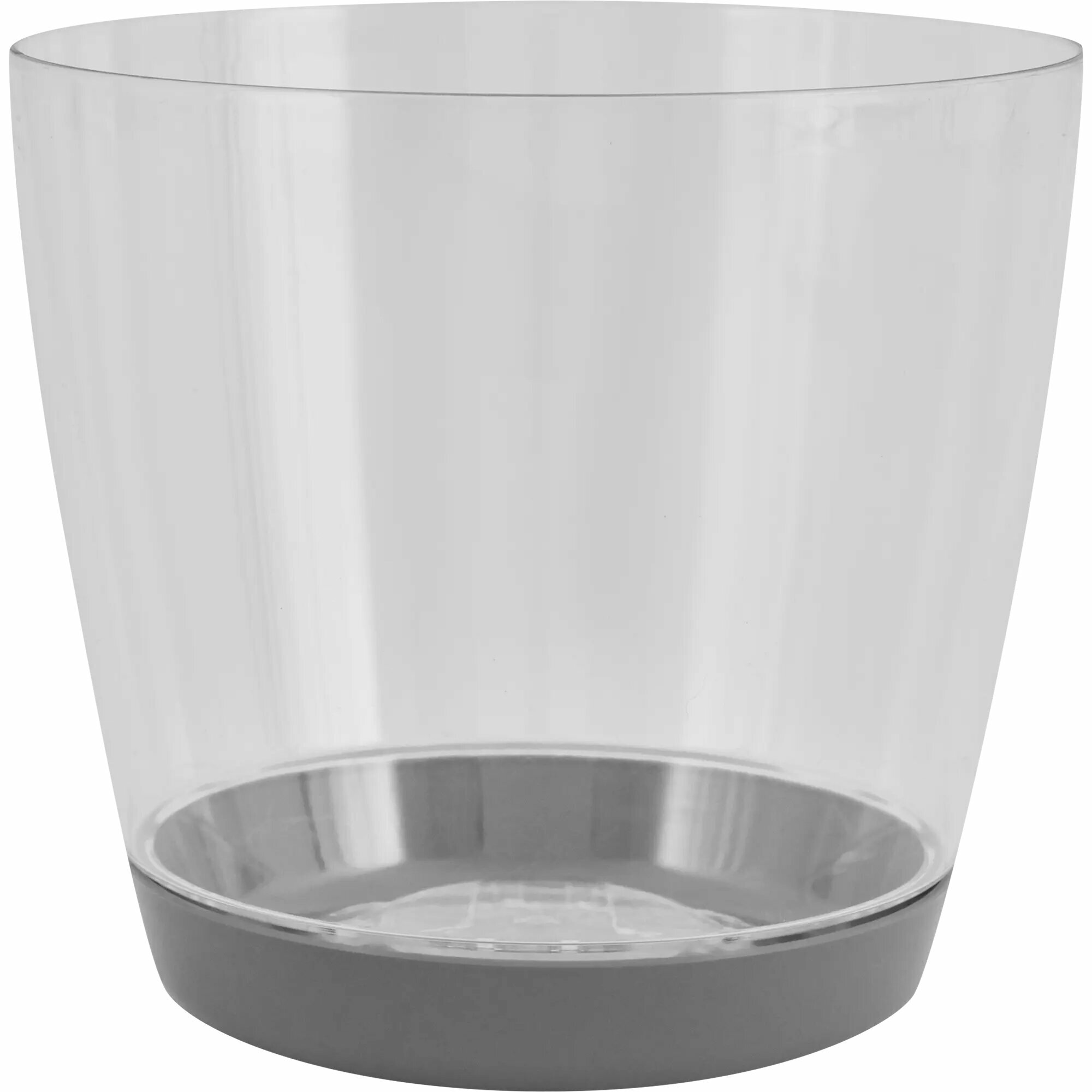 Idea Кашпо Орхидея из полистирола прозрачное Ø18 см, высота 16 см, объём 3 л