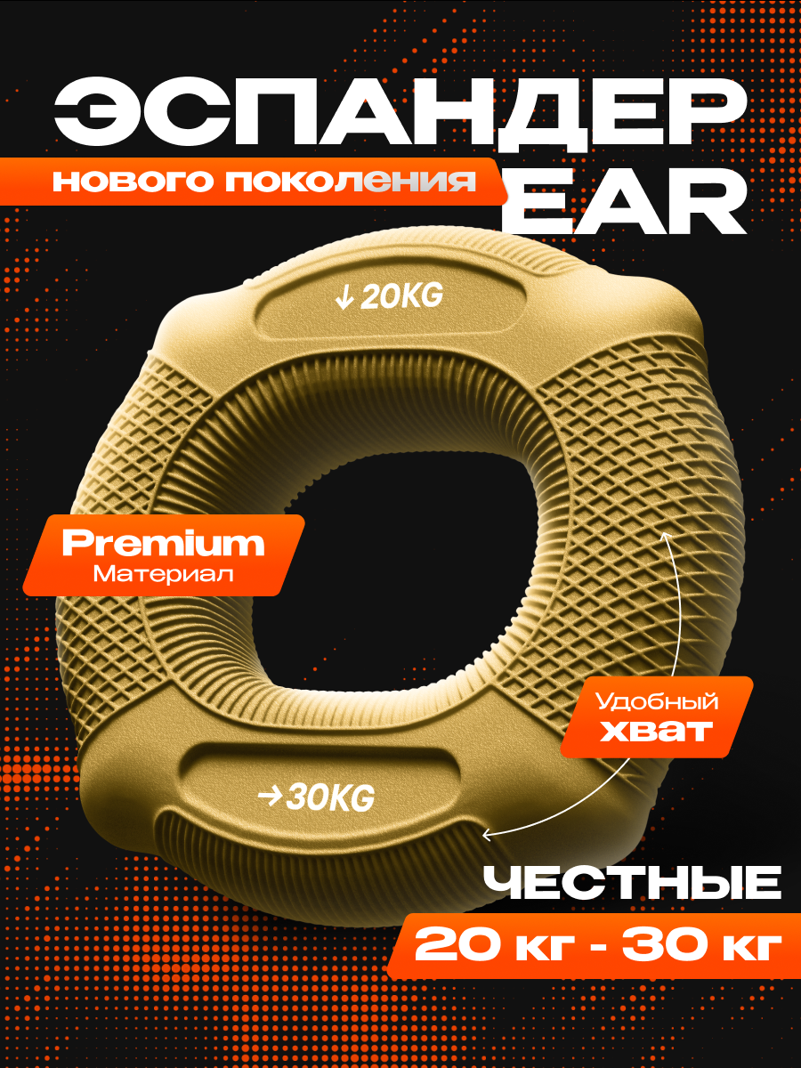 Нагрузка - 20кг - 30кг эспандер кистевой FITFILIP, модель EAR