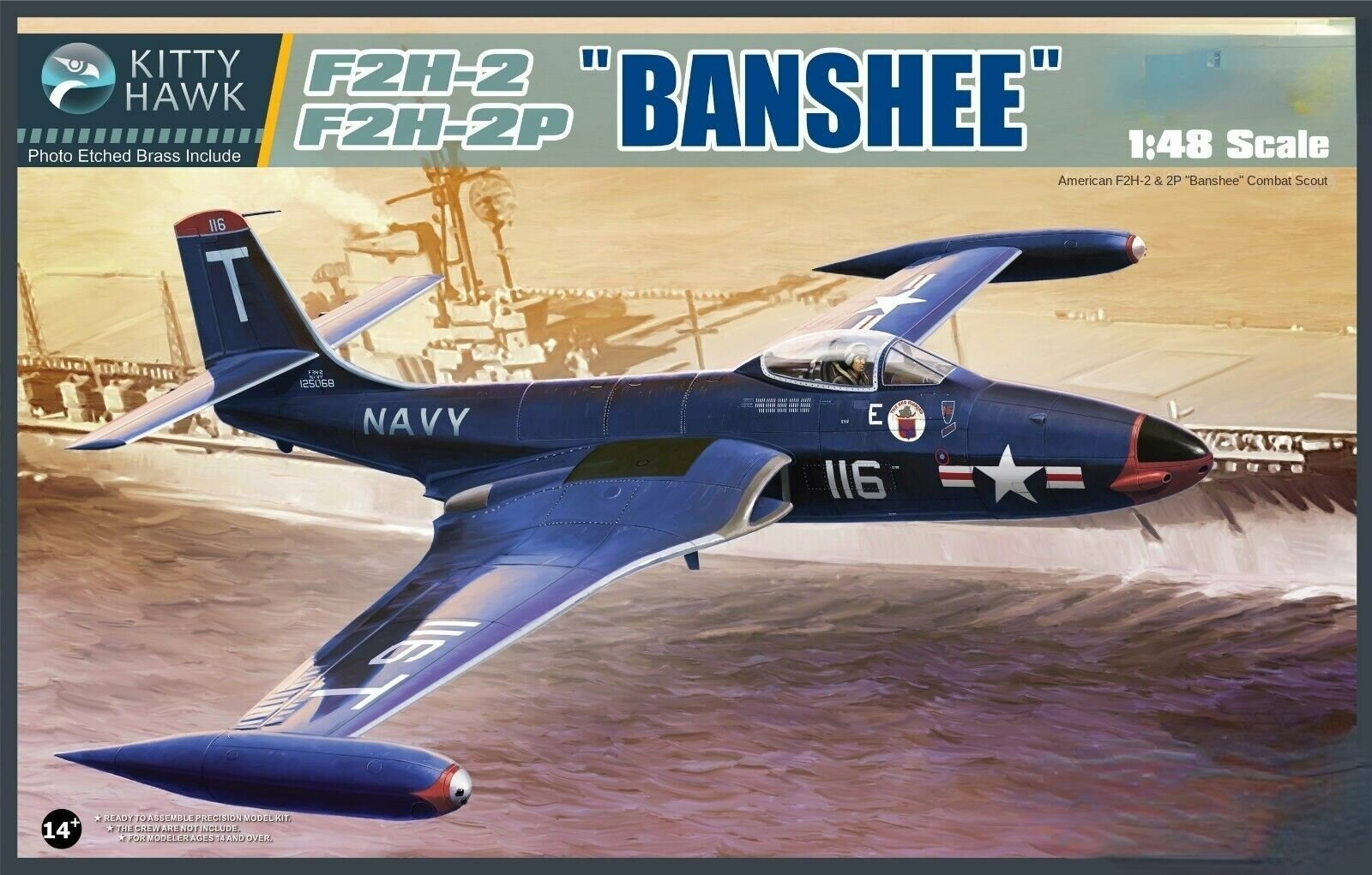 KittyHawk 80131 1/48 F2H-2/F2H-2P Banshee Модель сборки самолёта