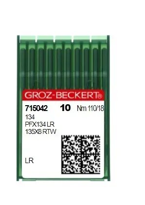 Иглы Groz Beckert д/кожи №110/18 1пл. х10игл. (толстая колба) 715042