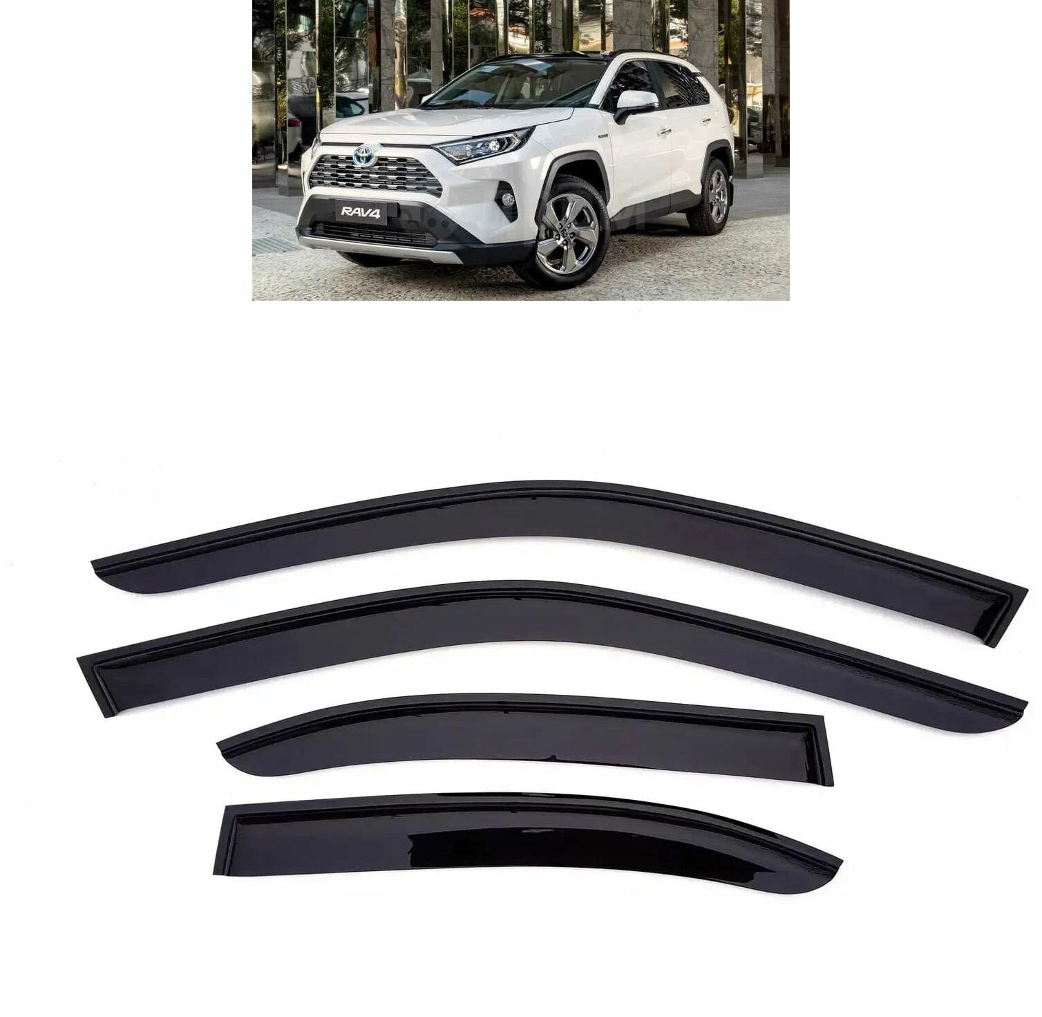 Дефлекторы боковых окон TOYOTA Rav4 Тойота Раф4 (2018-2024)