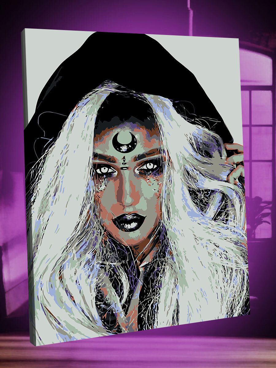 Картина по номерам Портрет девушки / portrait of girl холст на подрамнике 40*50