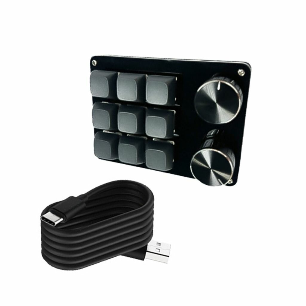 Программируемые макроклавиатуры с 2 ручками, механическая игровая клавиатура, переключатели возможностью горячей замены, настраиваемая проводная панель управления