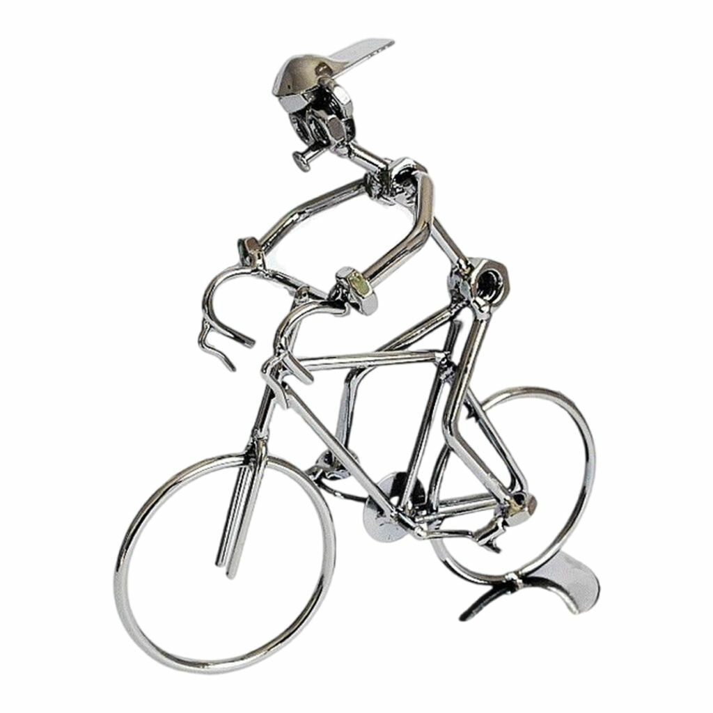 Фигурка железного велосипедиста, Настольное украшение на спортивную тематику для велосипедной модели
