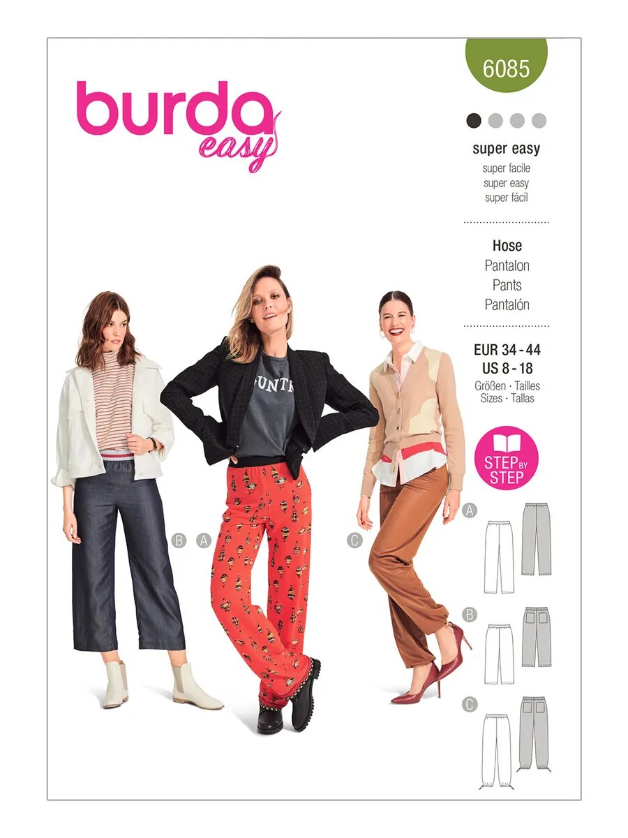 Выкройка 6085 Брюки женские