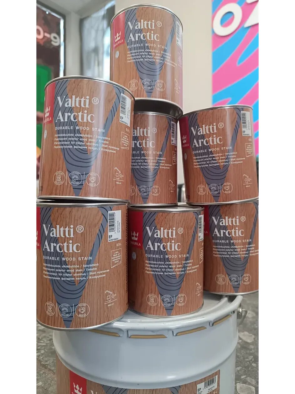 Водоразбавляемая перламутровая лазурь Tikkurila Valtti Arctic