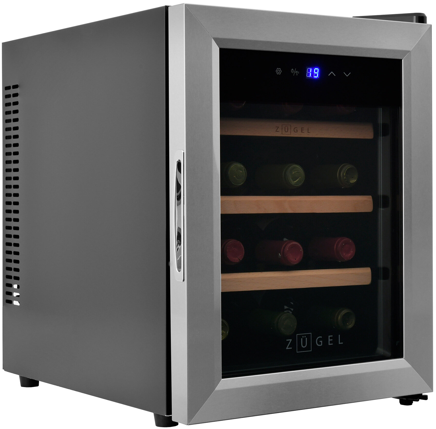 Винный шкаф Zugel ZTWF121B черный