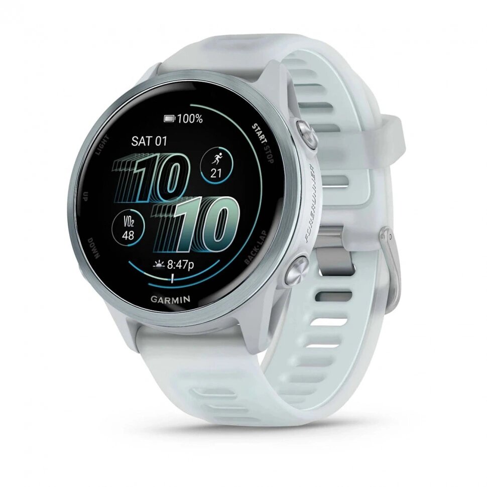 Умные часы Garmin Forerunner 570 42mm Cloud Blue with Cloud/Translucent Whitestone with Silver Buckle 0100297041