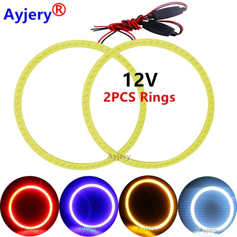 Универсальные Светодиодные Фары-кольца «Ангельские Глазки» 60-120 Мм, ДХО, Дневные Ходовые Огни