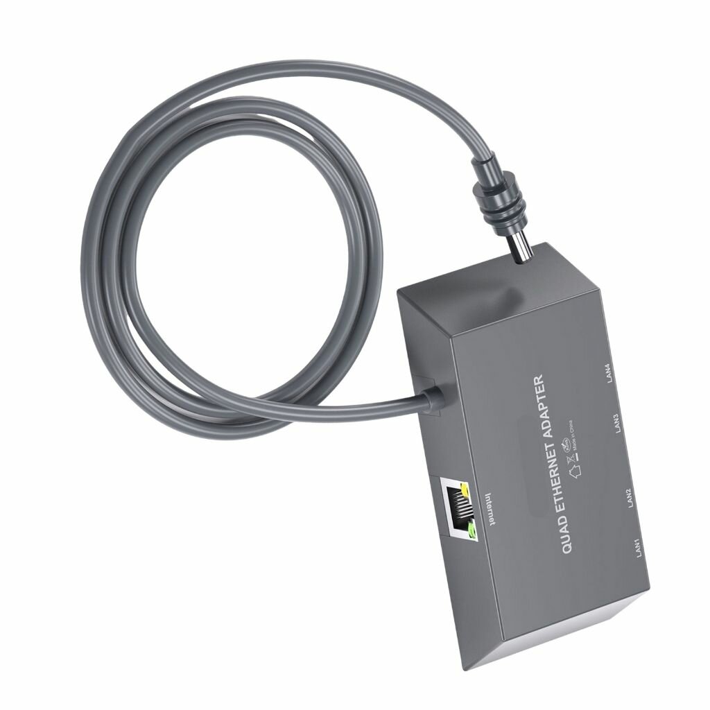 Металлический сплиттер Ethernet 4 порта Gigabit