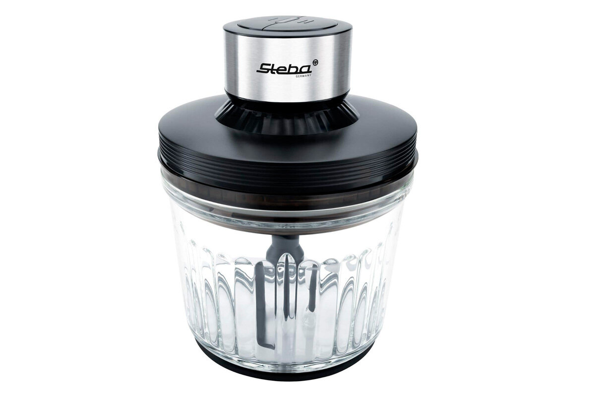 Кухонный комбайн Steba MG400, стекло, пластик, 2 скорости, 2л, черно-серебристая