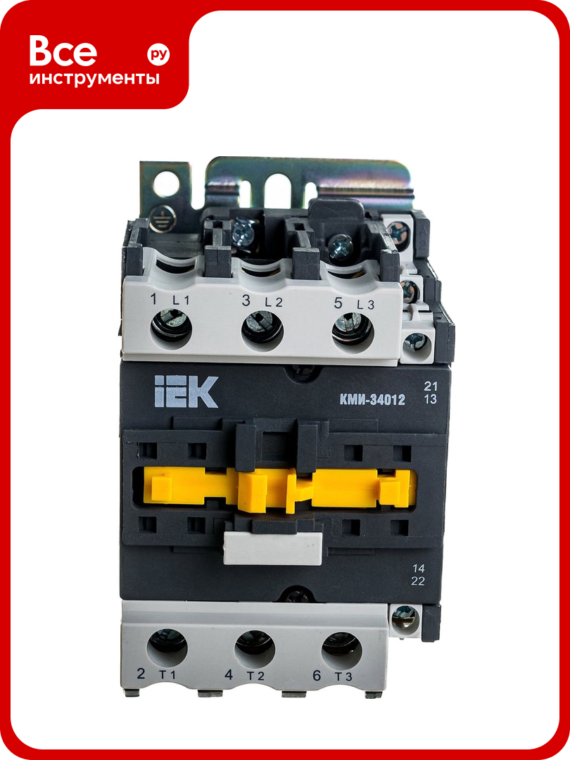 Контактор, IEK, IEK КМИ-34012, 40А, 400В, 1НО;1НЗ, ИЭК, KKM31-040-400-11, Дополнительные, технические