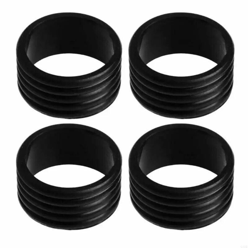 Силиконовые кольца для рукоятки теннисной ракетки 4 шт. Черный, Black