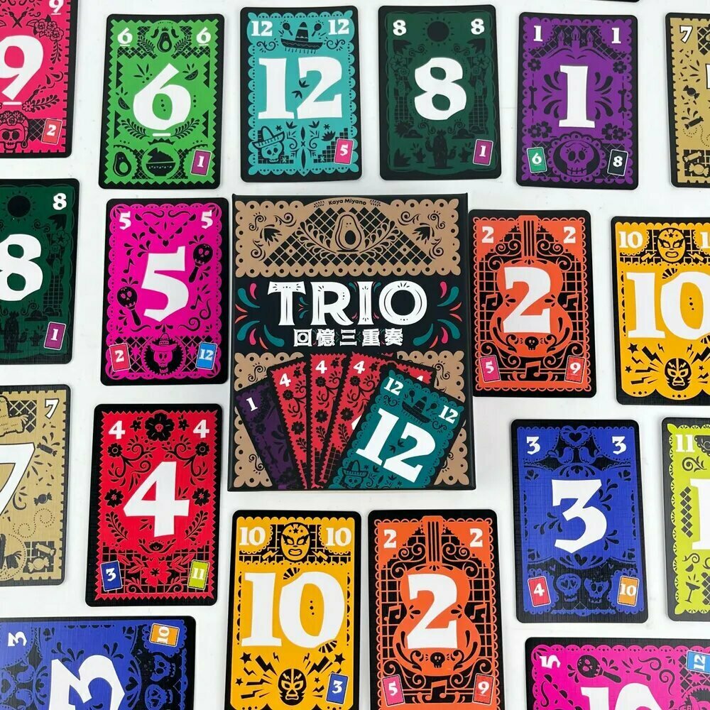 Настольная игра TRIO Card Game Strategy - Веселая семейная забава с красочными карточками