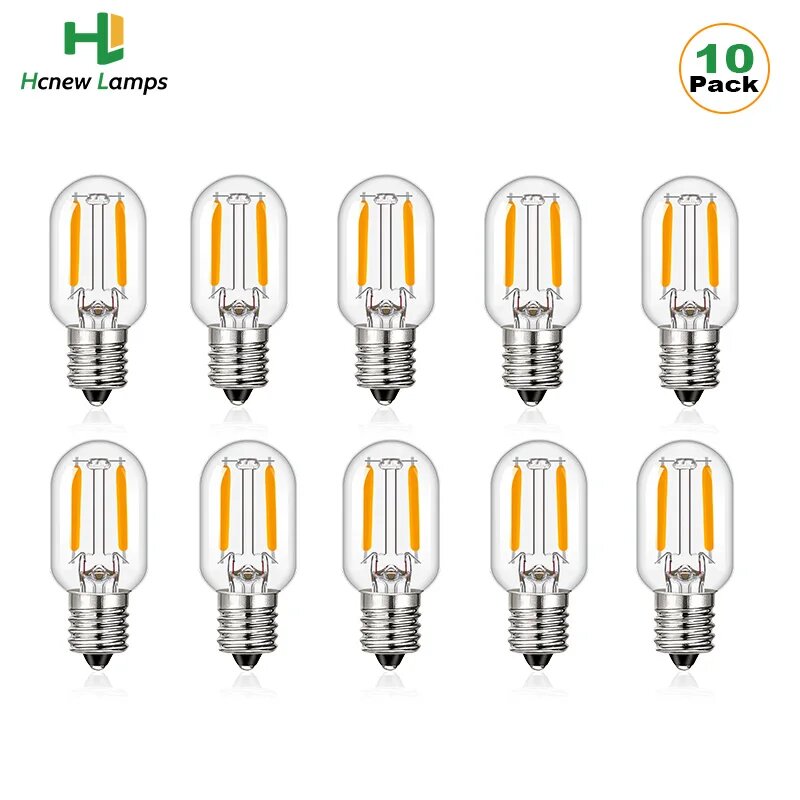 Светодиодная лампа Grensk T20, тёплый/холодный белый свет 10pcs bulb, E12 220V, 2200K