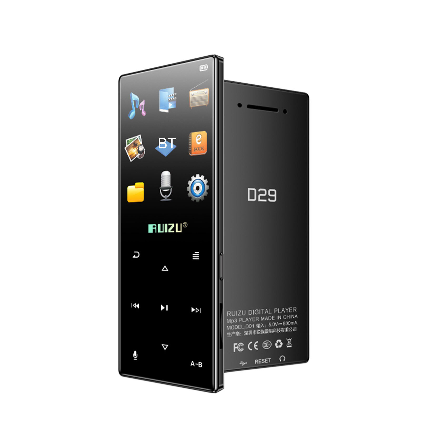 RUIZU D29 BT MP3 Портативный музыкальный видеоплеер Музыкальный проигрыватель