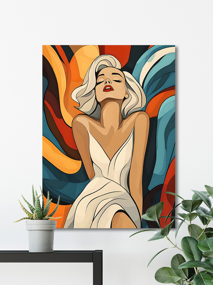 Картина дизайнерская / вертикальная - Мэрилин Монро, картина 30х40 см.