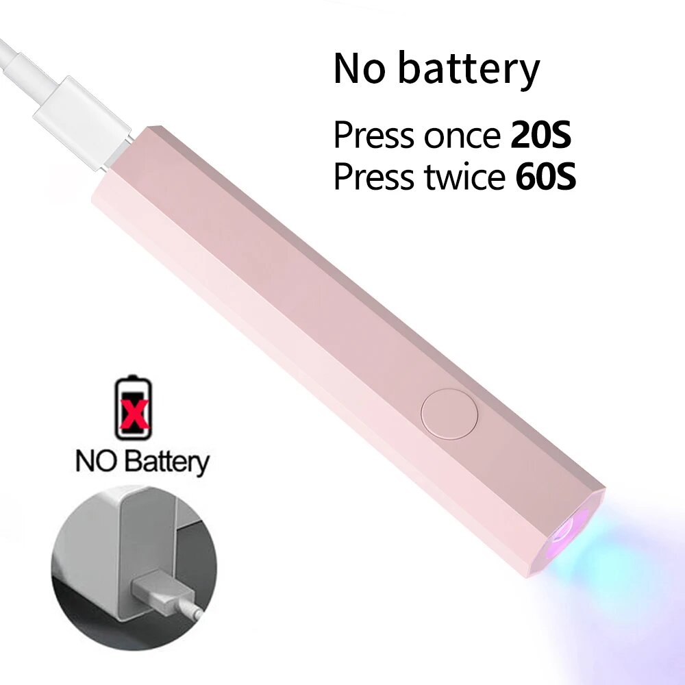 YIKOOLIN мини сушилка для ногтей USB Pink-Power Supply