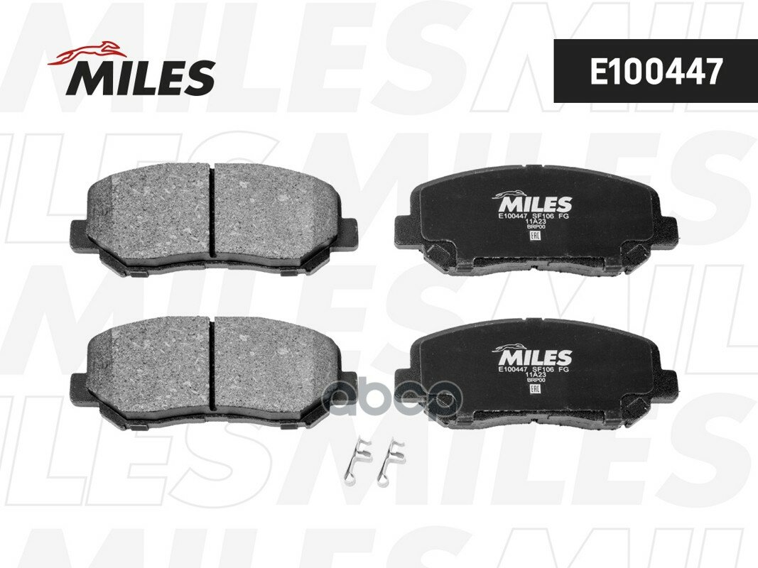 Колодки тормозные передние (Смесь Semi-Metallic) MAZDA CX-5 11- (TRW GDB3562) E100447 Miles арт. E100447