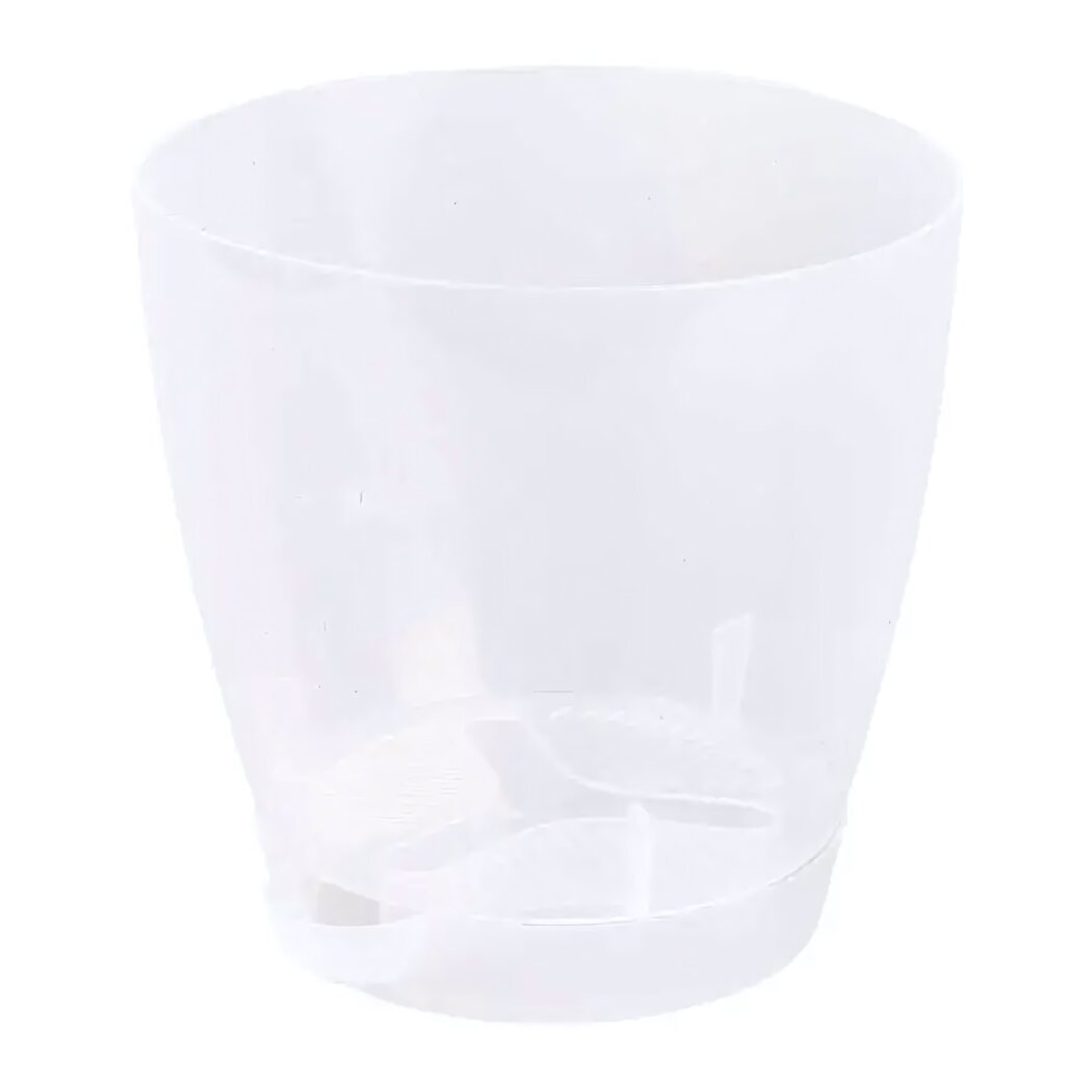 Горшок для орхидей 'Адель' 1,5л, прозрачный пластик, с рифленым дном