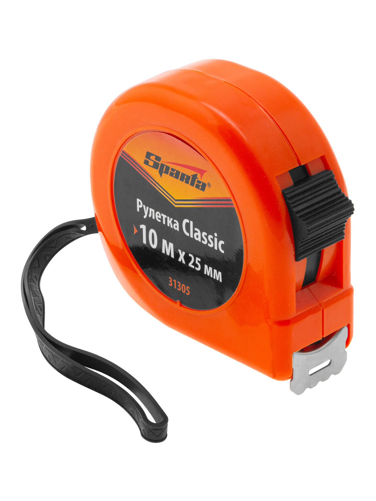 Рулетка Sparta Classic 10 м х 25 мм, пластиковый корпус 31305