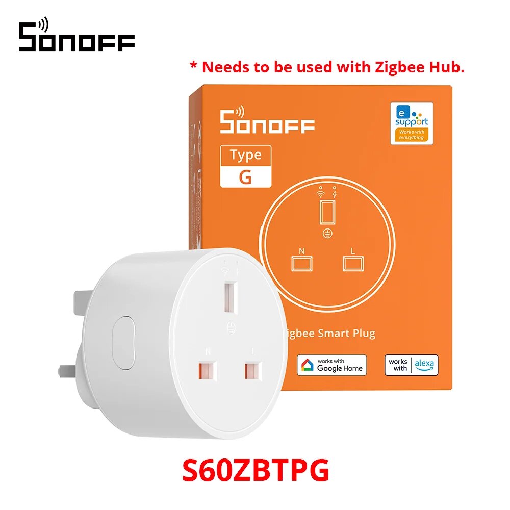 SONOFF S60ZBTPG Zigbee умная вилка