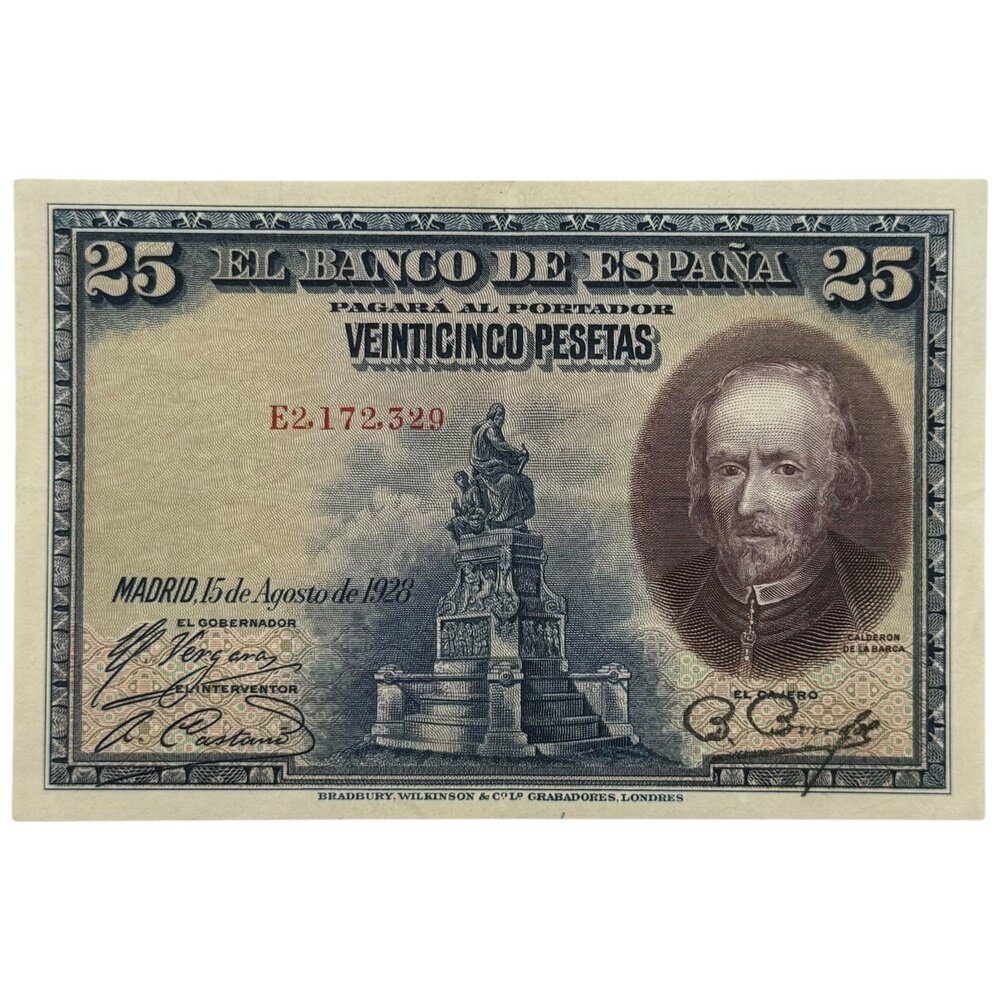 Испания 25 песет 1928 г. (Серия E2)