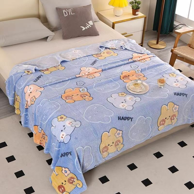 IKEA Зимние одеяла из снежинок, загустевший молочно-коралловый бархат, чехлы для диванов, одеяла, офисные шали