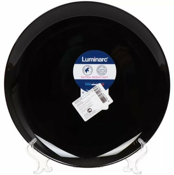 Тарелка обеденная LUMINARC Diwali Black 25см (24) P0867/P3322