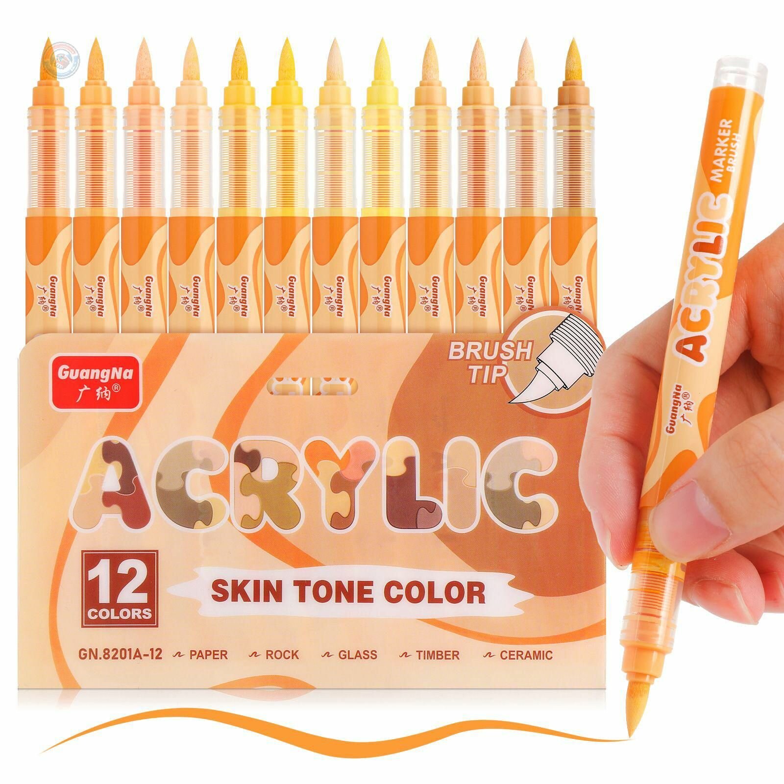 Набор акриловых маркеров для рисования оттенков кожи с мягким наконечником, автоподачей чернил, водостойкие и светостойкие идеально для портретов и иллюстраций