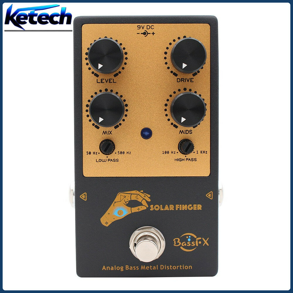 FANMUZK SOLAR FINGER BassFX: Конечный 4-в-1 бас-педаль- Овердрайв, искажение, подъем и предусиление в одной силовой